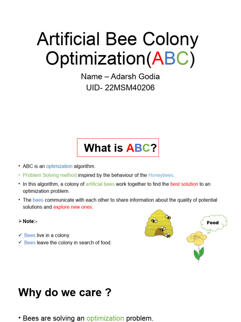 ABC Algorithm 22MSM40206 | PDF | Mathematical Optimization | Numerical Analysis
