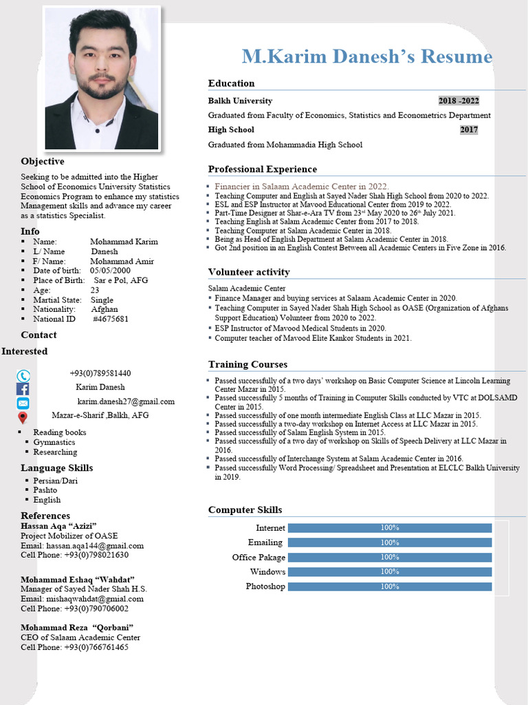Danesh CV | PDF