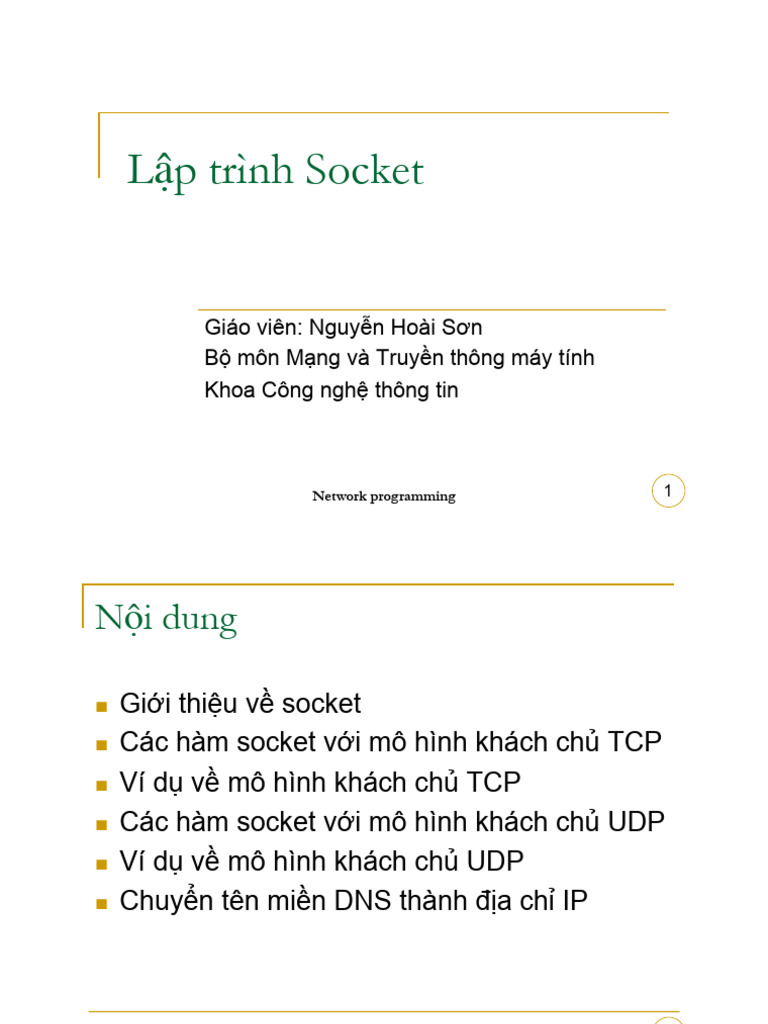 Bai 2 - Lap Trinh Socket | PDF