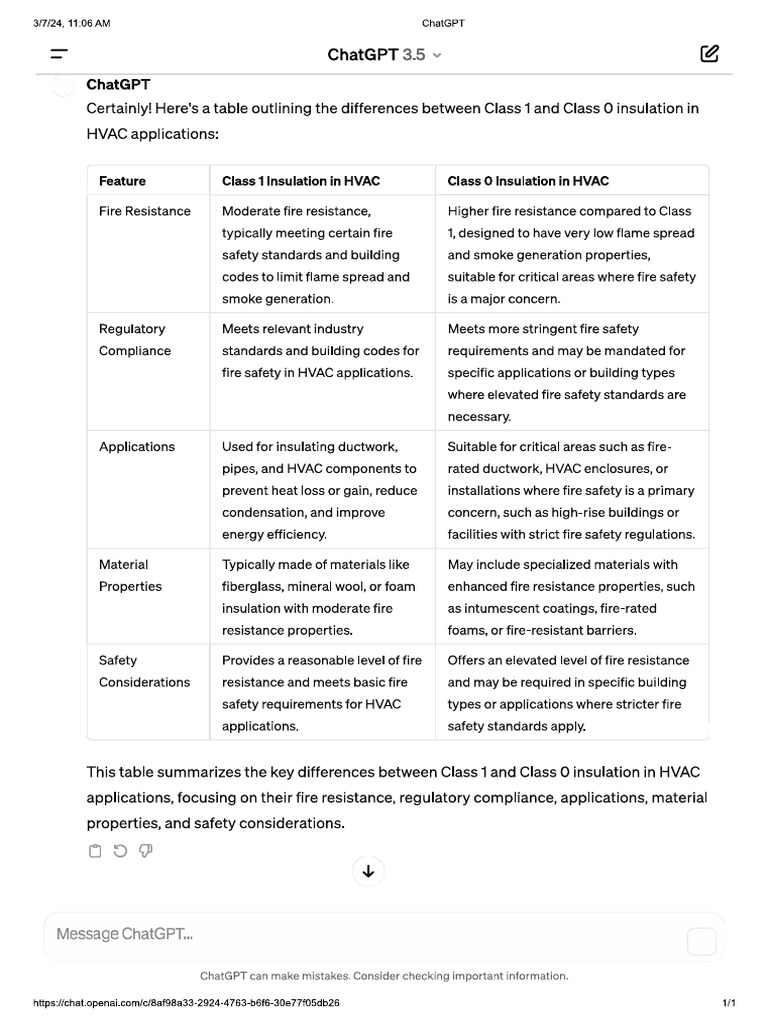 PERBEDAAN CLASS 0 & CLASS 1 INSULATION HVAC | PDF