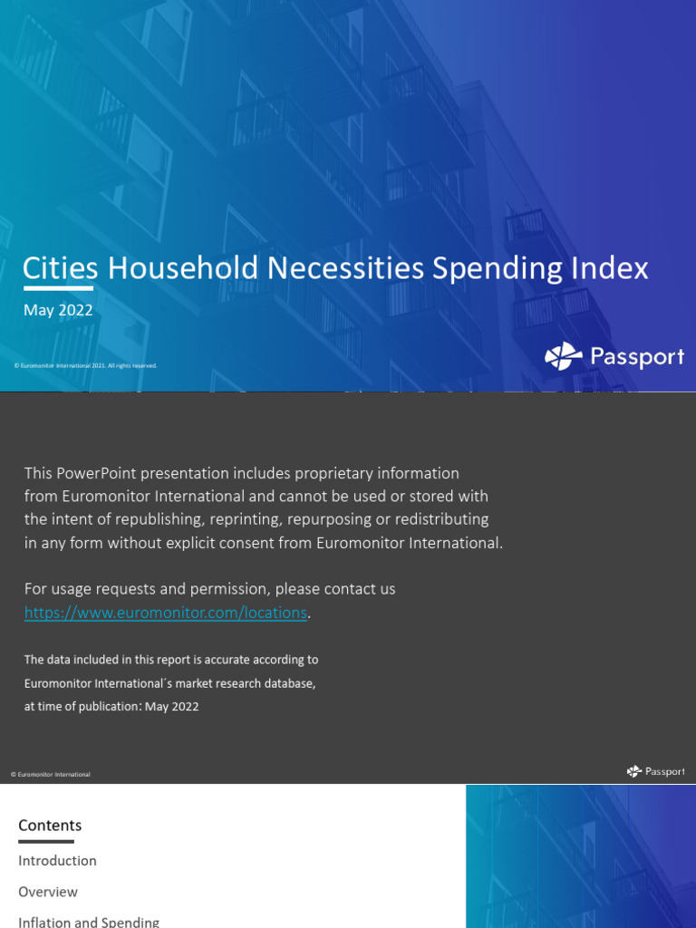 Cities Household Necessities Spending Index | PDF | Cost Of Living ...