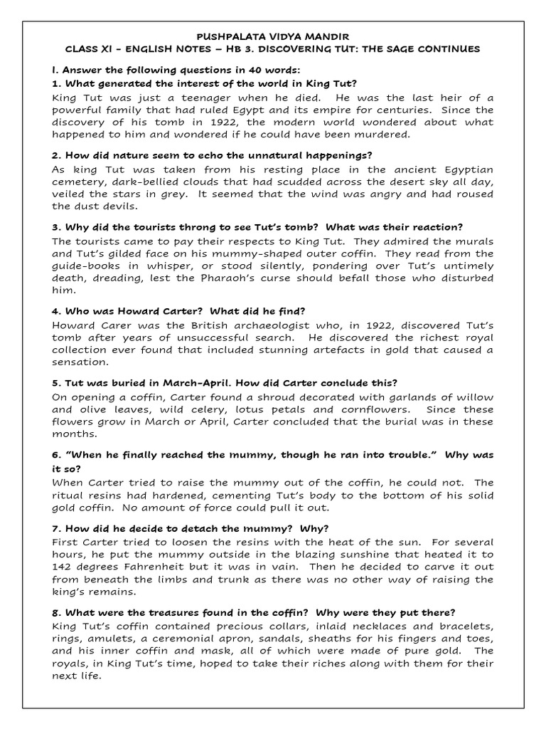 3)Discovering Tut | PDF | Akhenaten | Tutankhamun