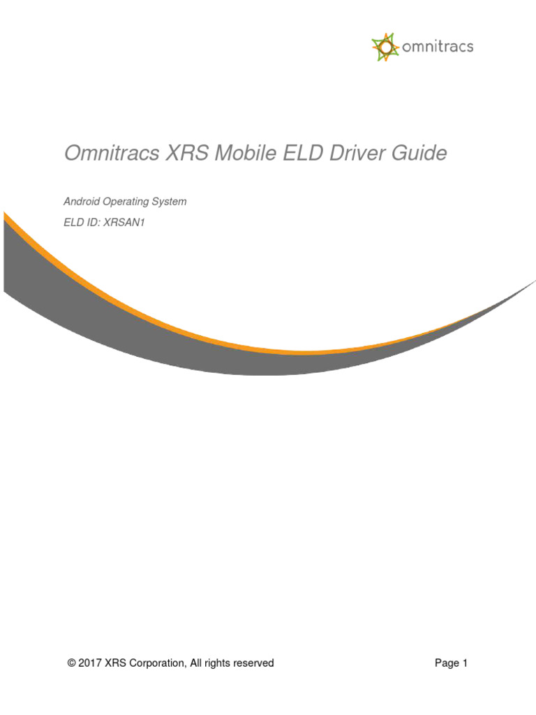 Omnitracs XRS Mobile ELD Driver Guide | PDF | Login | Android (Operating System)