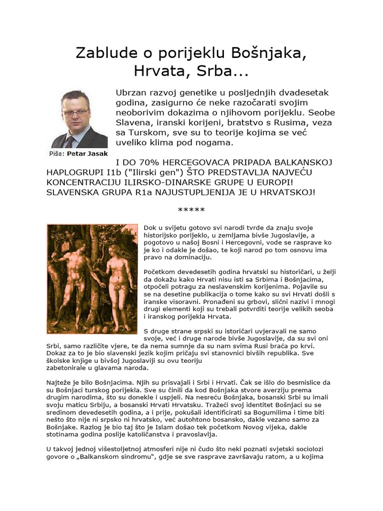 Zablude o porijeklu Bošnjaka, Srba, Hrvata | PDF