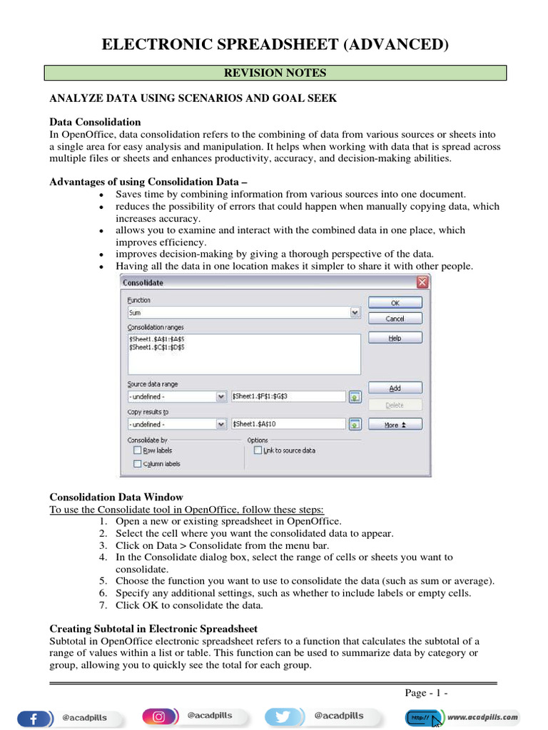 02 Electronic Spreadsheet Advanced | PDF | Spreadsheet | Hyperlink