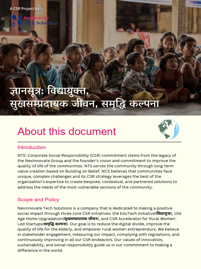 Model CSR Policy | PDF | Corporate Social Responsibility | Educational ...