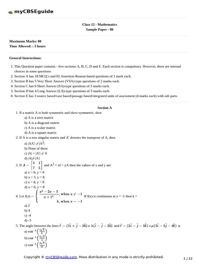 12_mathematics_sp06 | PDF | Mathematical Physics | Mathematical Analysis