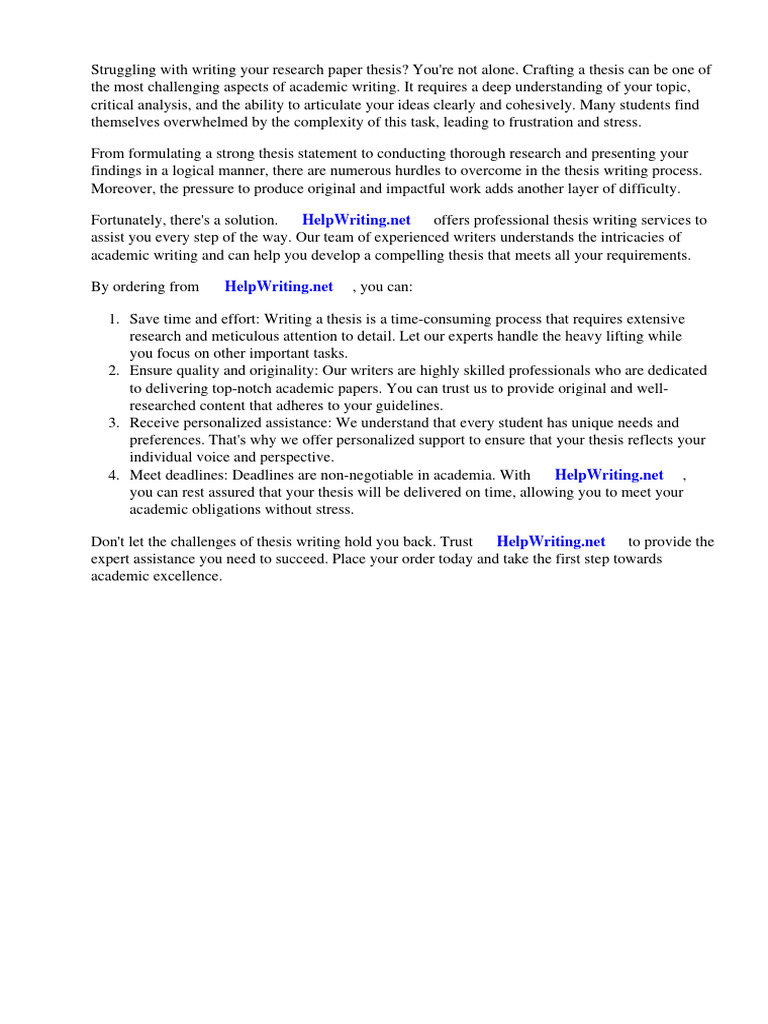 Research Paper Thesis | PDF | Thesis | Essays