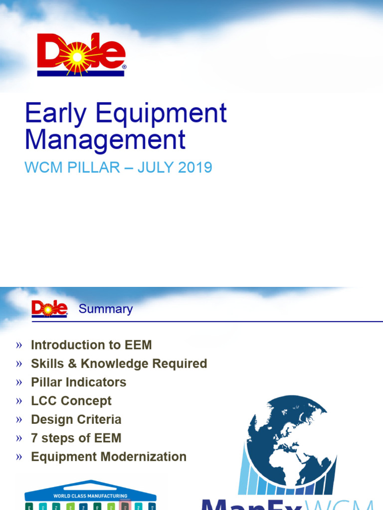 EEM Pillar Detailed Presentation | PDF | Reliability Engineering | Product Lifecycle