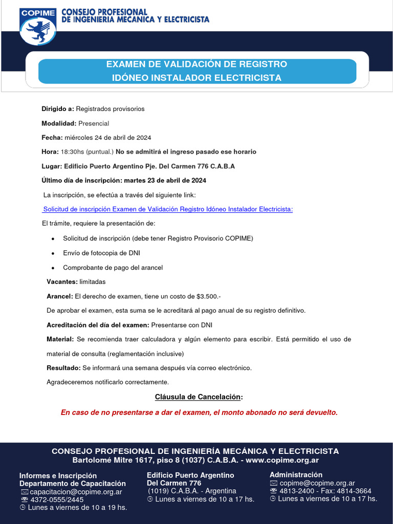 2024 04 24 Examen Idóneos | PDF