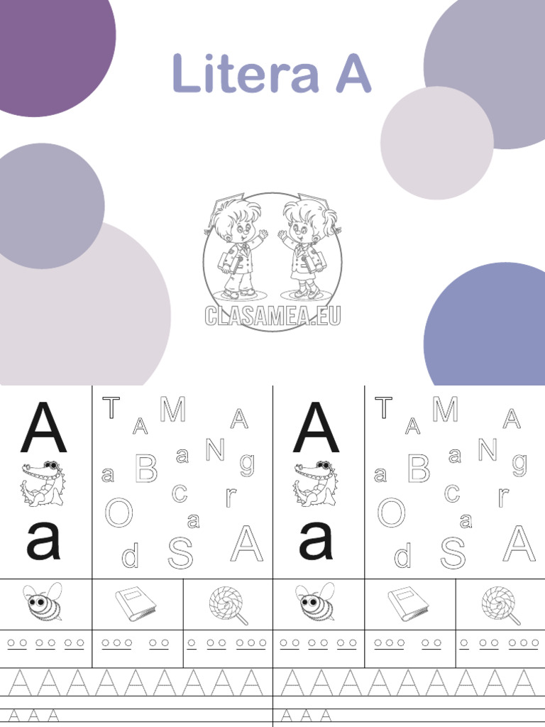Fișa Literei A | PDF