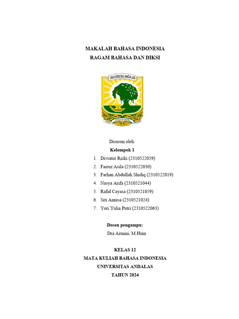 Template Penulisan Makalah 1 | PDF