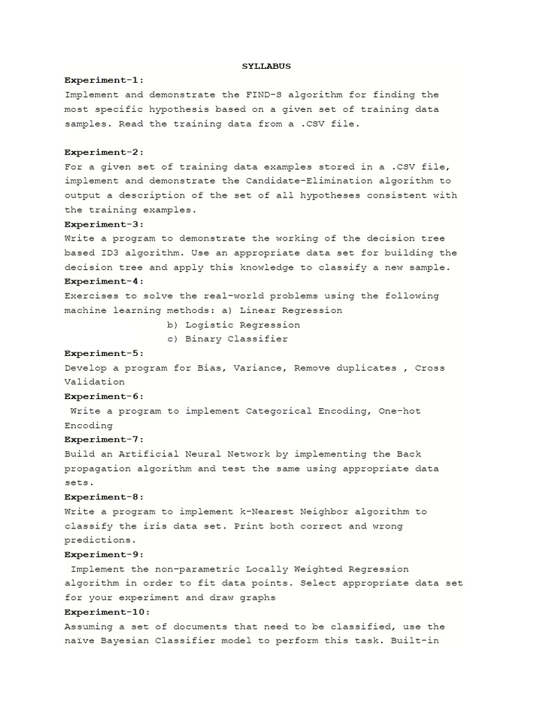 JNTUK R20 ML | PDF | Mean Squared Error | Cybernetics
