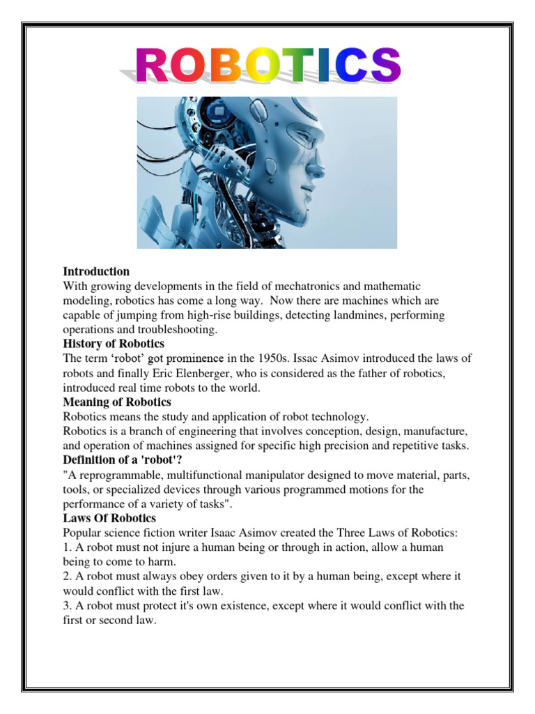 Robotics | PDF | Robot | Robotics