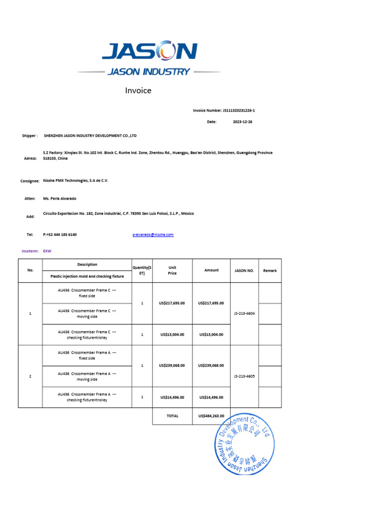 Jason Invoice | PDF