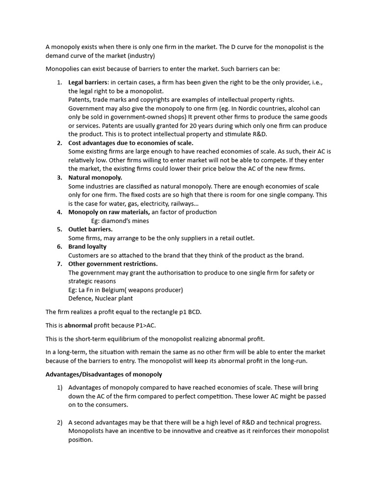 Understanding Monopolies: Types and Effects | PDF | Monopoly | Profit ...