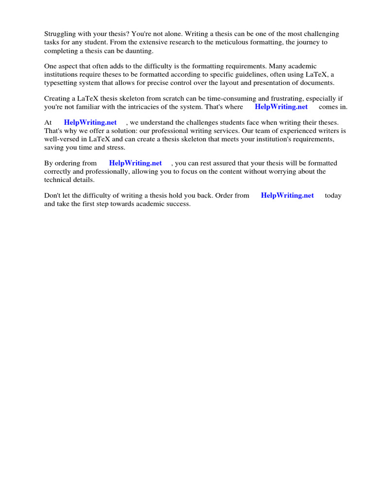 Latex Thesis Skeleton | PDF | Te X | Vertebral Column