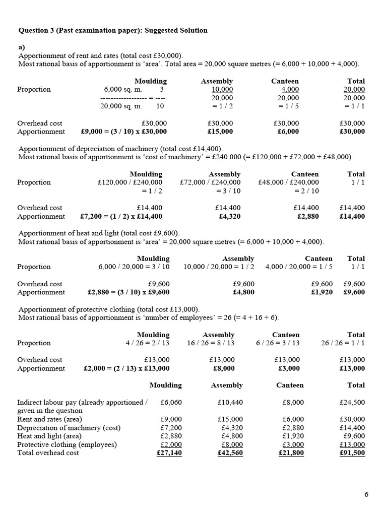 Overhead Cost Apportionment Guide | PDF | Economies | Business