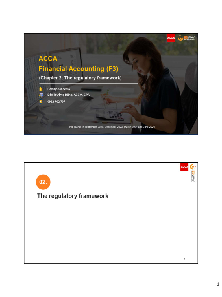 Edway - ACCA - FA - Chapter 2 - The Regulatory Framework | PDF | International Financial ...