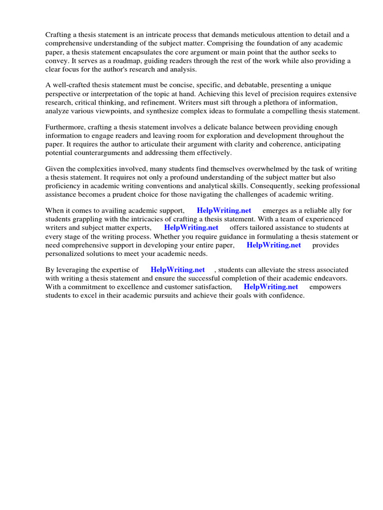 Components of A Thesis Statement | Download Free PDF | Essays | Thesis