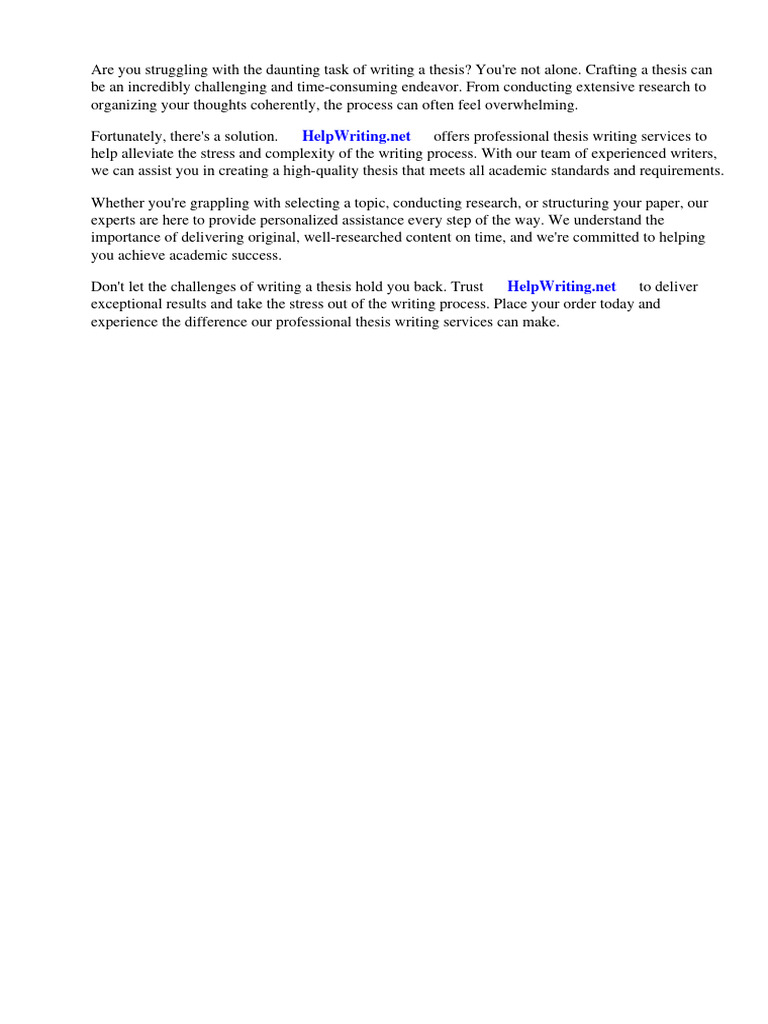 Thesis Example Format Pdf Thesis Plagiarism