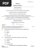 ICSE Class 10 Physics Question Paper | PDF