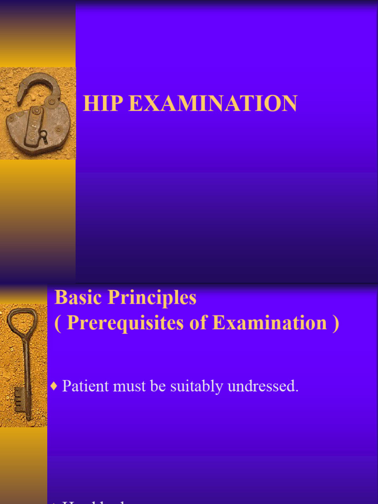 Hip Examination | PDF | Anatomical Terms Of Motion | Physical Examination