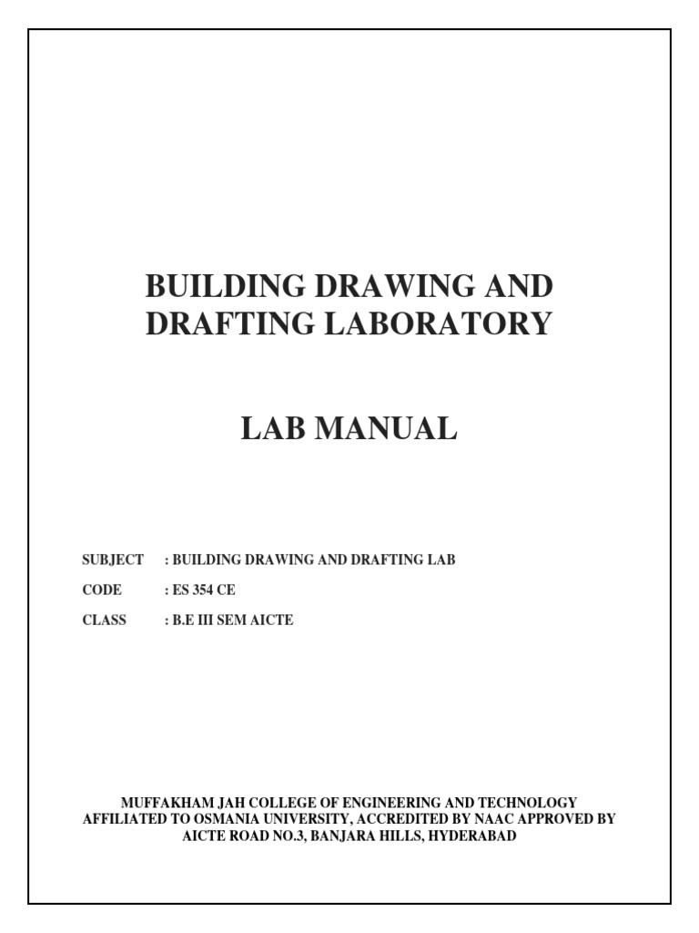 Civil Building Drawing Lab | PDF | Stairs | Brick