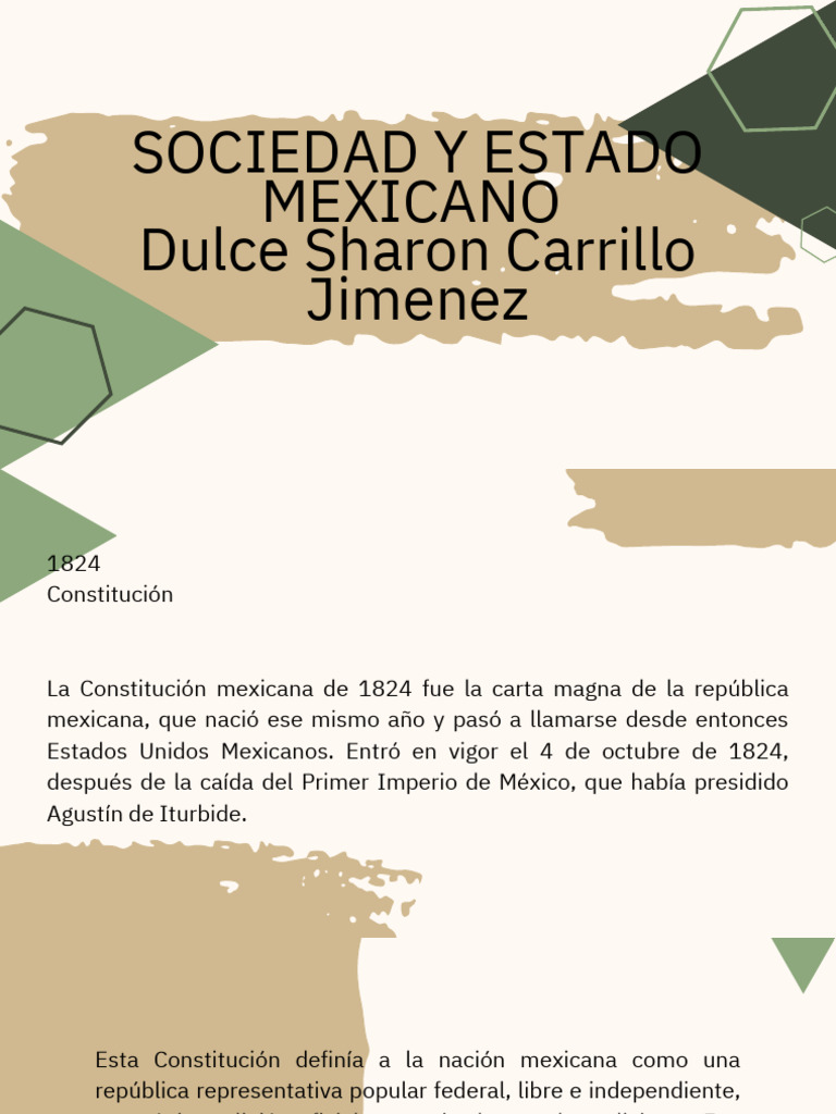 Sociedad Y Estado Mexicano Dulce Sharon Carrillo Jimenez | PDF | México ...