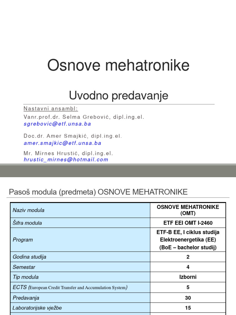 OMT Predavanje1 | PDF