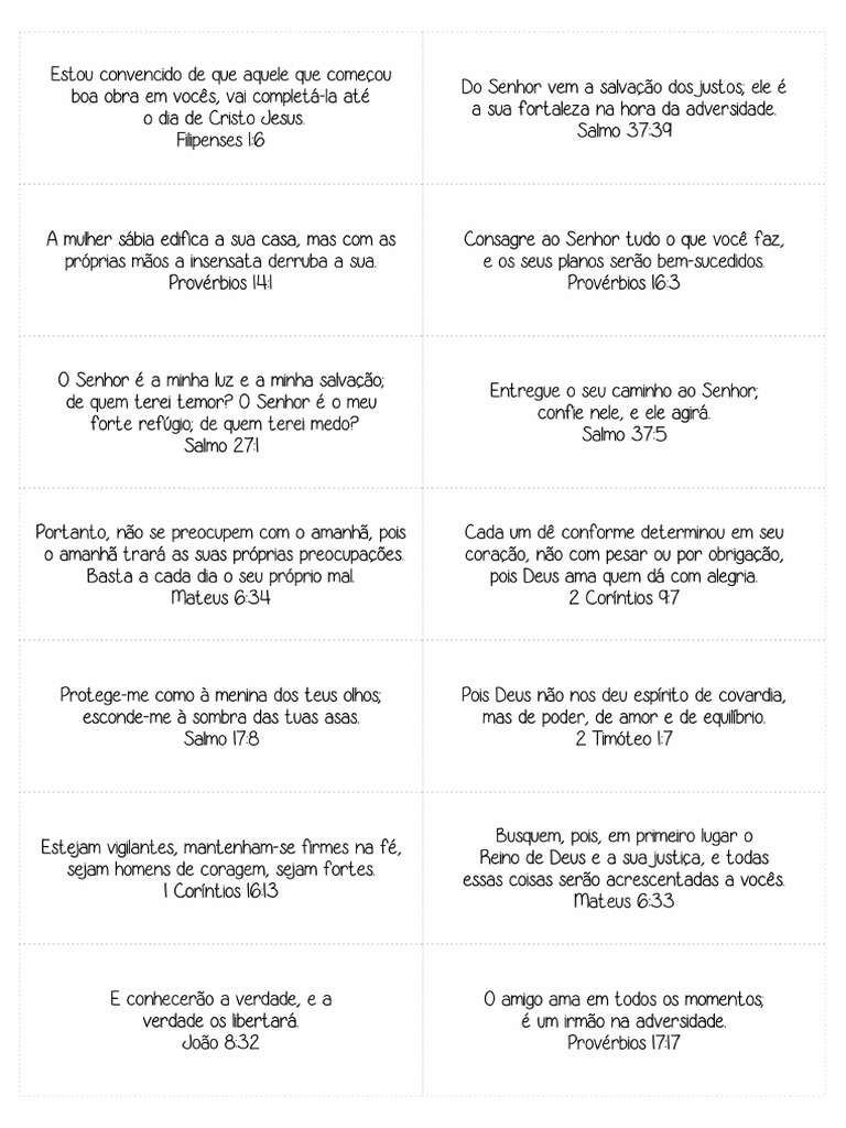 120 Versículos em Folha A4 | PDF