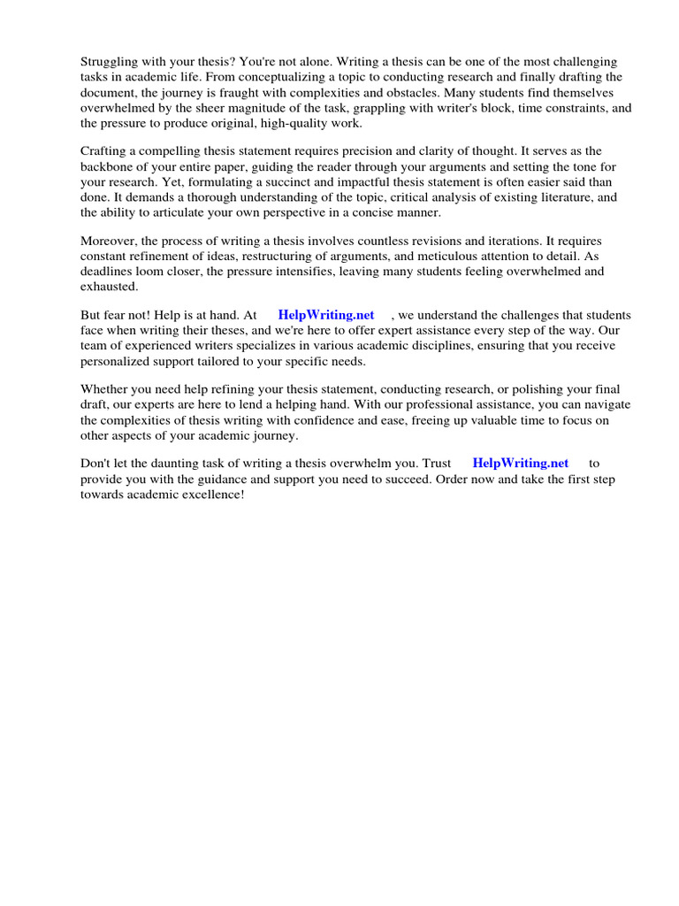 ABC Thesis Statement | PDF | Essays | Thesis