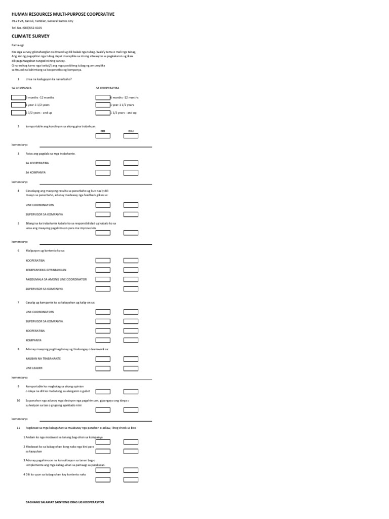 CLIMATE FORM 1 | PDF