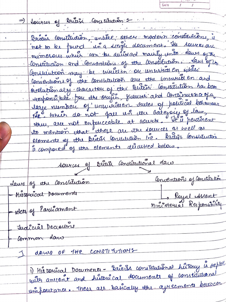 Sources of the British Constitution | PDF