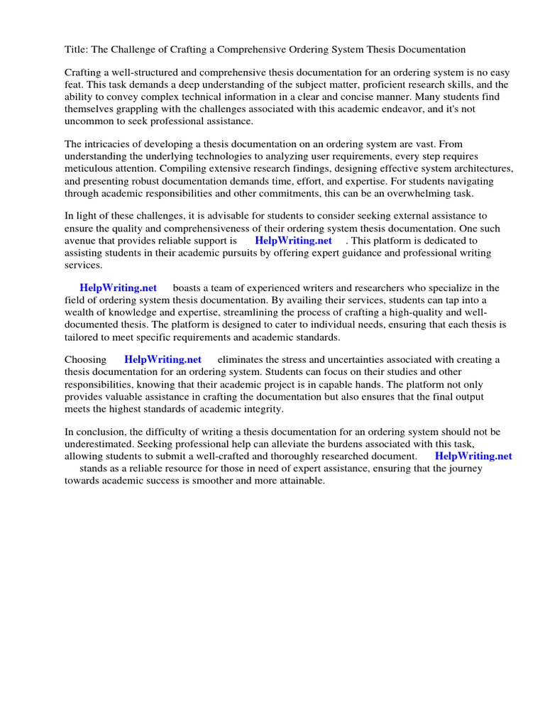 Ordering System Thesis Documentation | PDF | Databases | Inventory