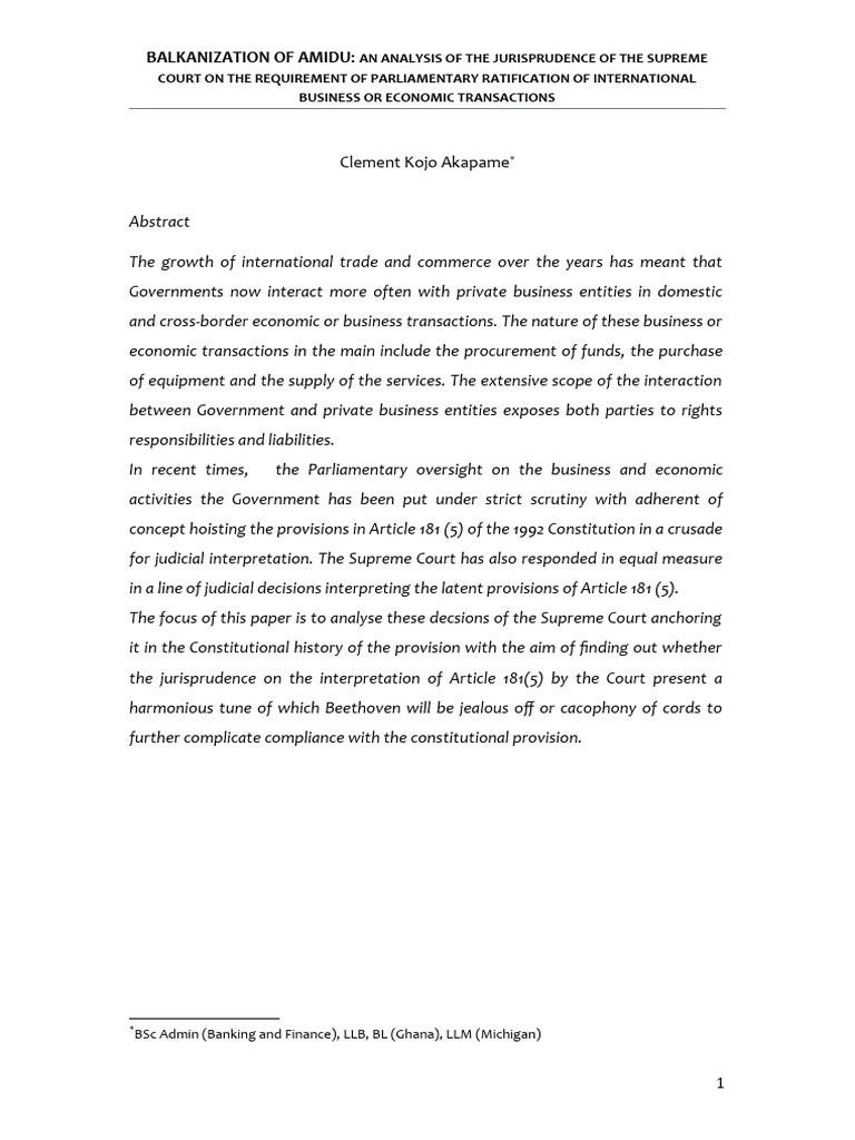 Balkanization Manuscript | PDF | Arbitration | Attorney General