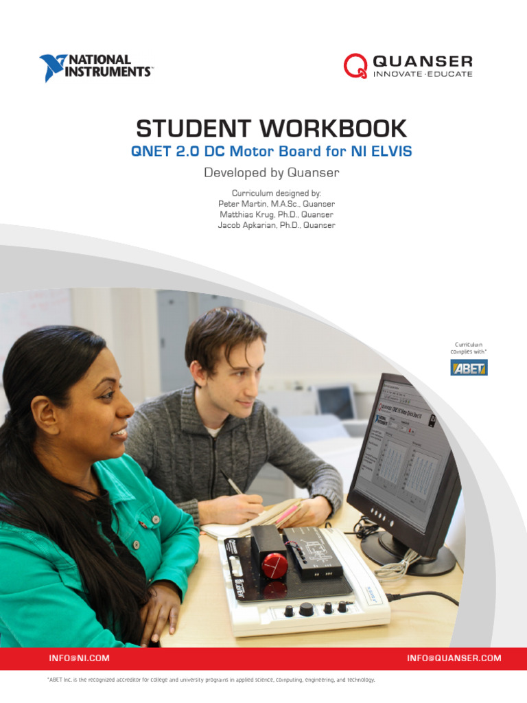 QNET DC Motor - Workbook (Student) | PDF | Damping | Mechanics