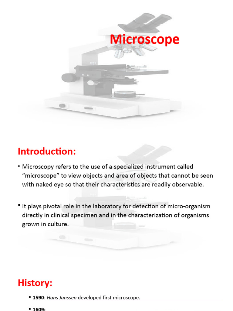 1st Seminar Microscope Edited | PDF | Microscope | Microscopy