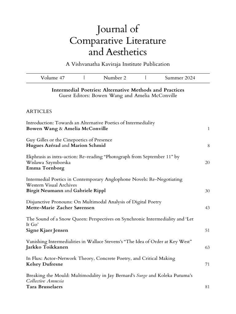 Jcla 47.2_summer 2024_full Issue | PDF | Poetry | Semiotics