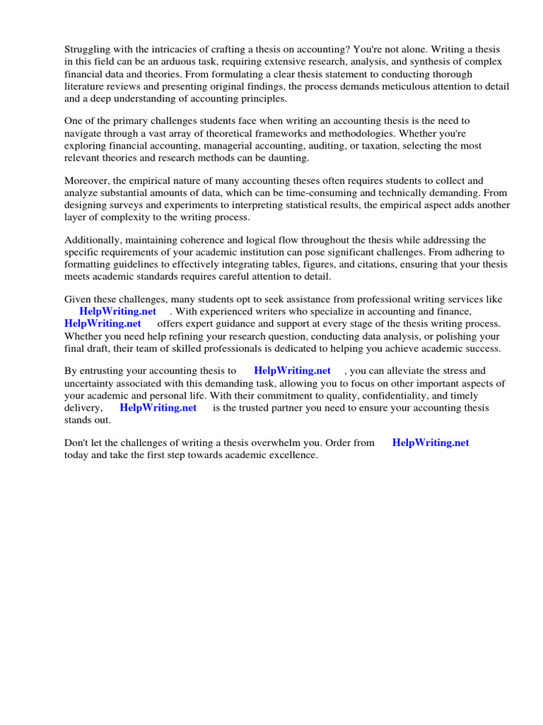 Accounting Thesis Title Sample | PDF | Thesis | Accounting