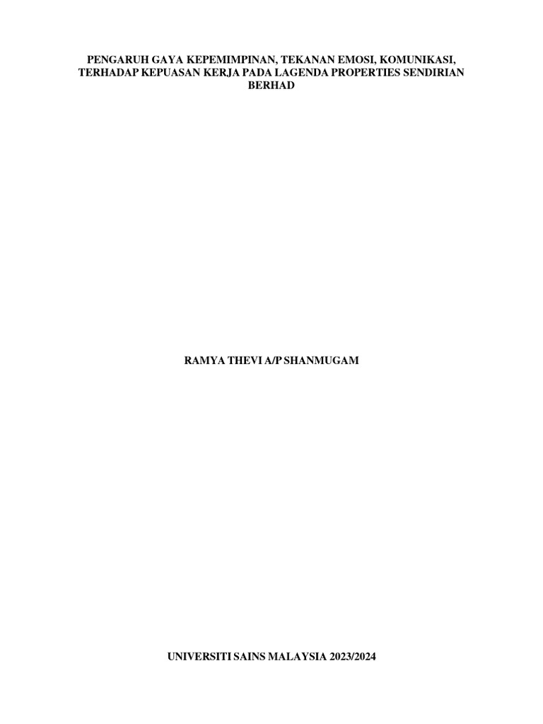 FYP Ramya Thevi - Merged | PDF | Karier & Perkembangan | Bisnis