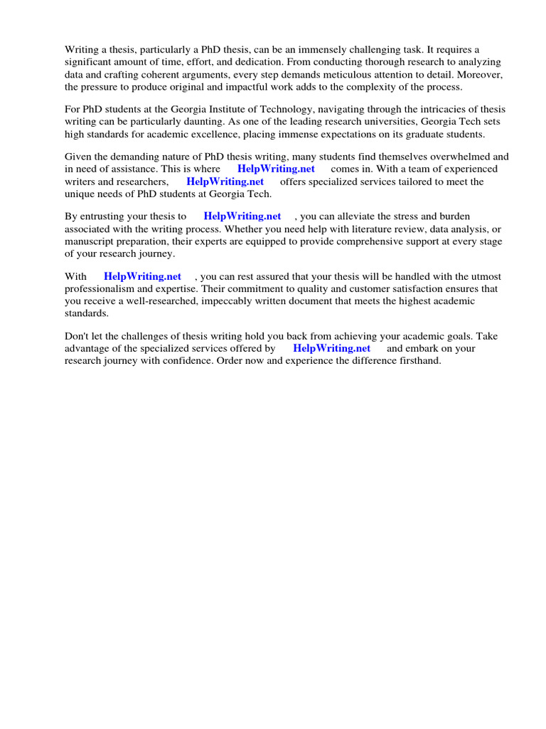 PHD Thesis Georgia Institute of Technology | PDF | Thesis | Engineering