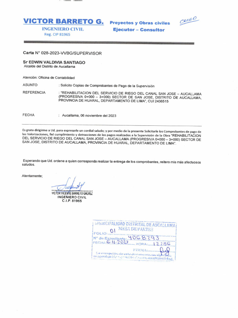 Carta 028-2023 | PDF