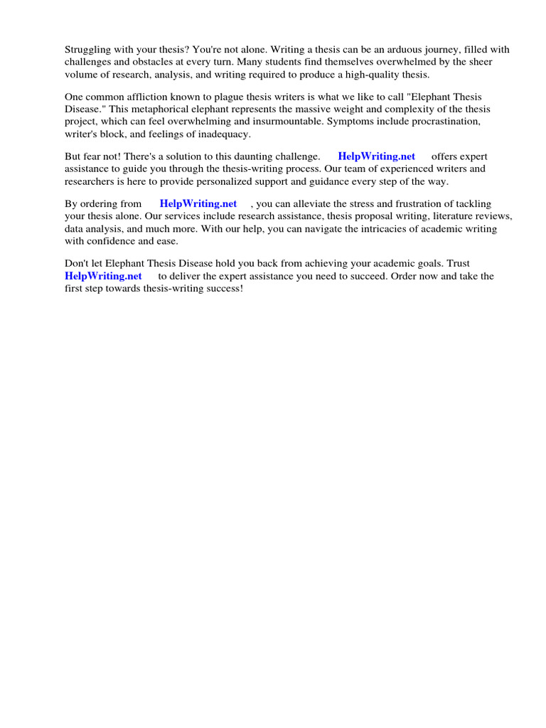 Elephant Thesis Disease | PDF | Tuberculosis | Pathogen