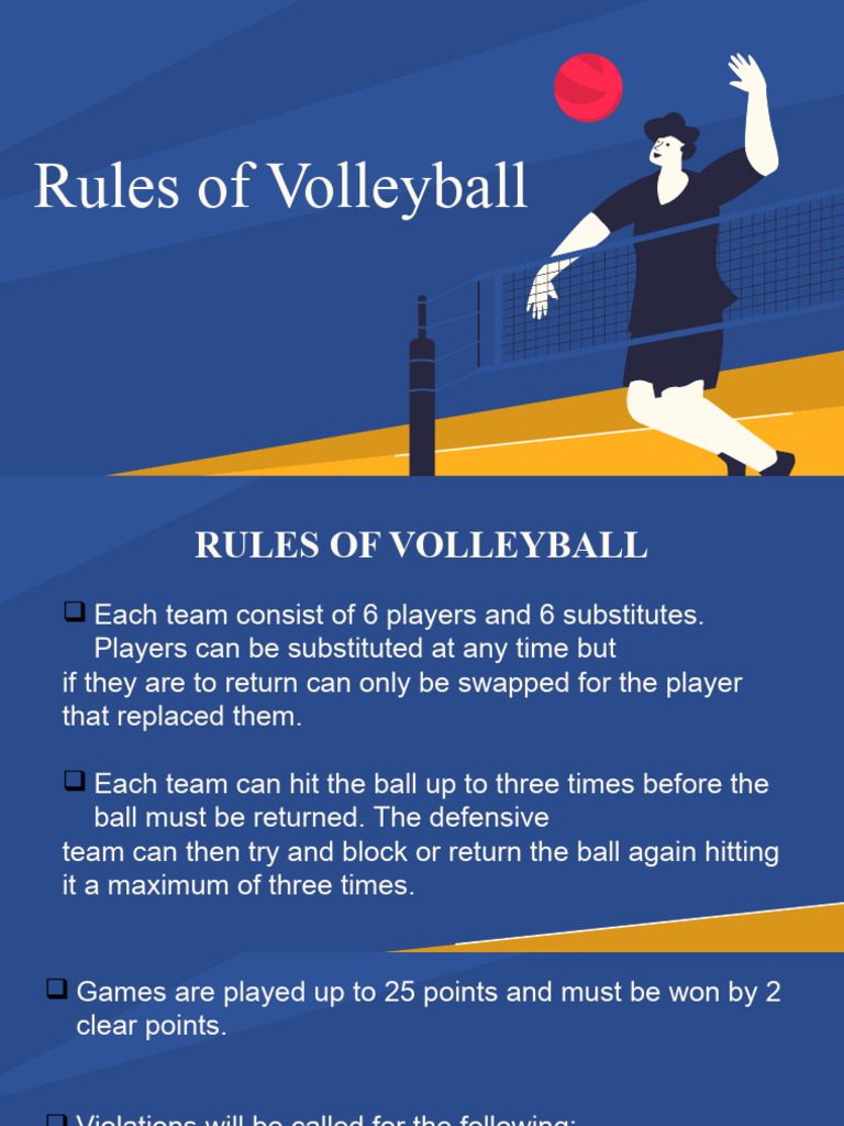 Rules of Volleyball | PDF | Volleyball | Sports