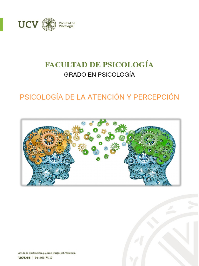 Resumen Psicología Atención y Percepción | PDF | Atención | Sicología