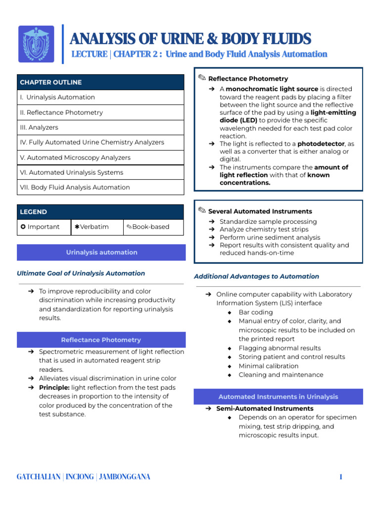 Aubf Lec Chapter 2 Automation | PDF | Cytometry | Flow Cytometry