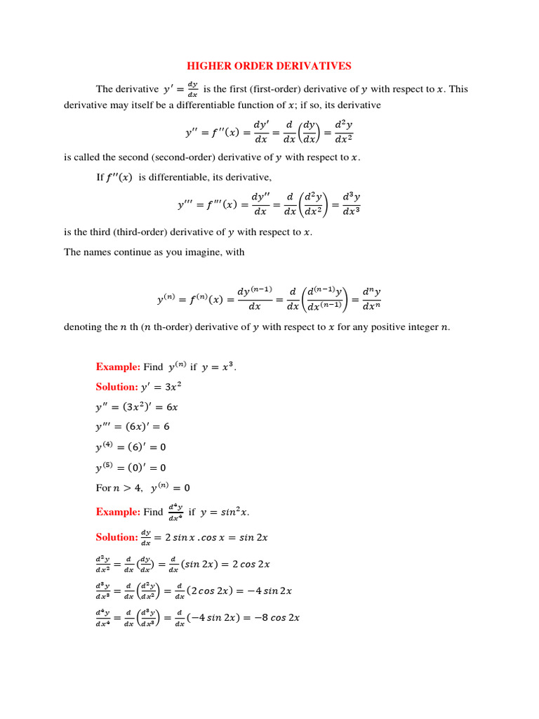 Mathematics I 12 - Week 2 | PDF | Derivative | Differential Equations