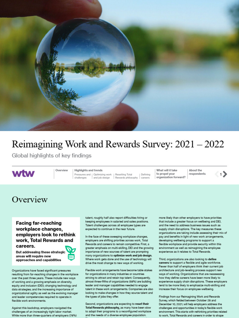 Reimagining Work and Rewards Survey | PDF | Employment | Analytics