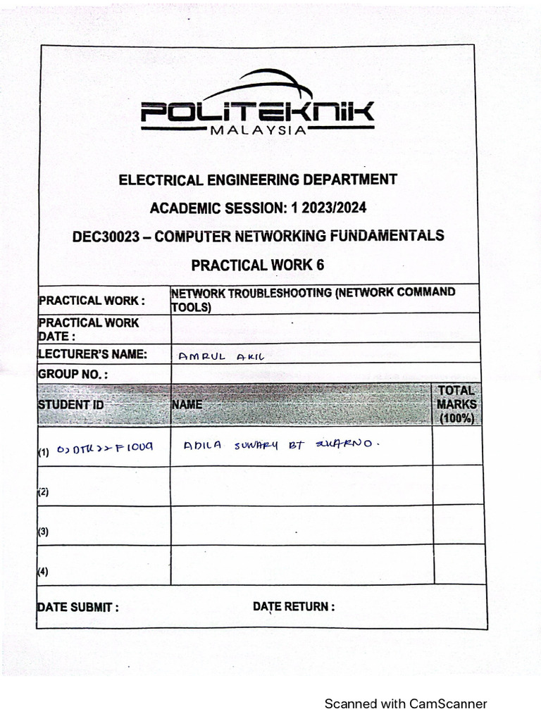 Pw6 networking | PDF